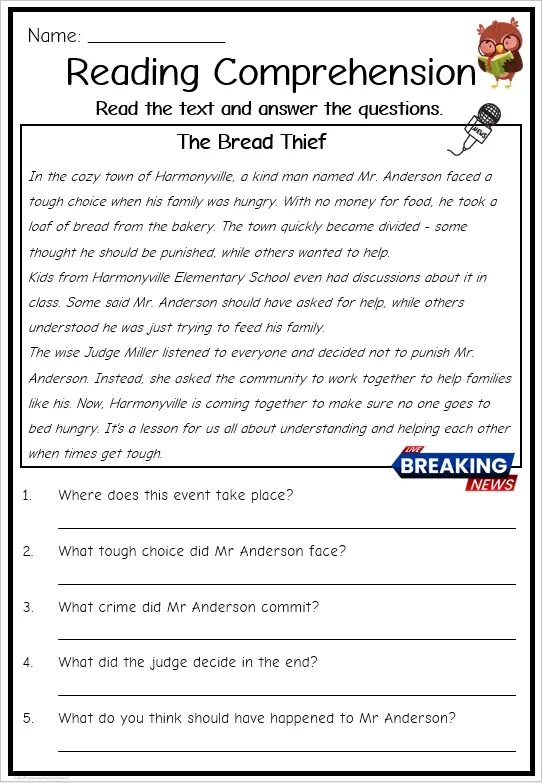 Third Grade Reading Worksheet Independent Practice: Grade 3 Reading